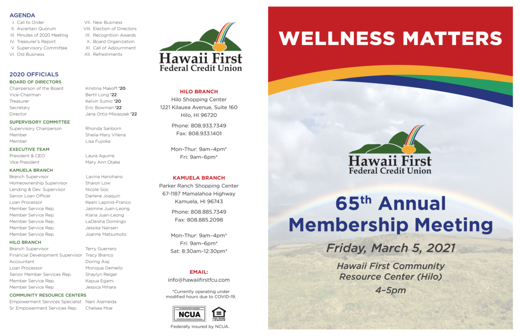 Annual Reports - Hawaii First FCU